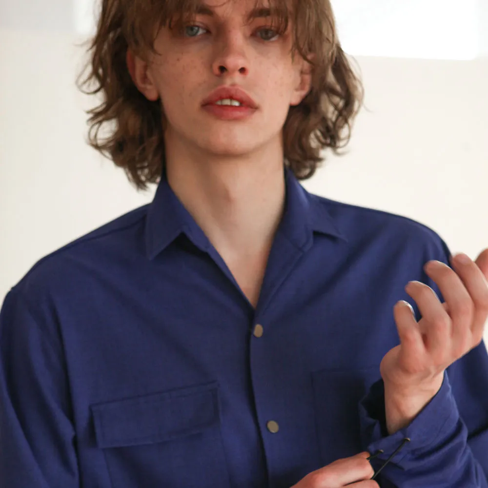 OVERSIZED STRING SHIRTS JACKET NAVY - 감도 깊은 취향 셀렉트샵 29CM