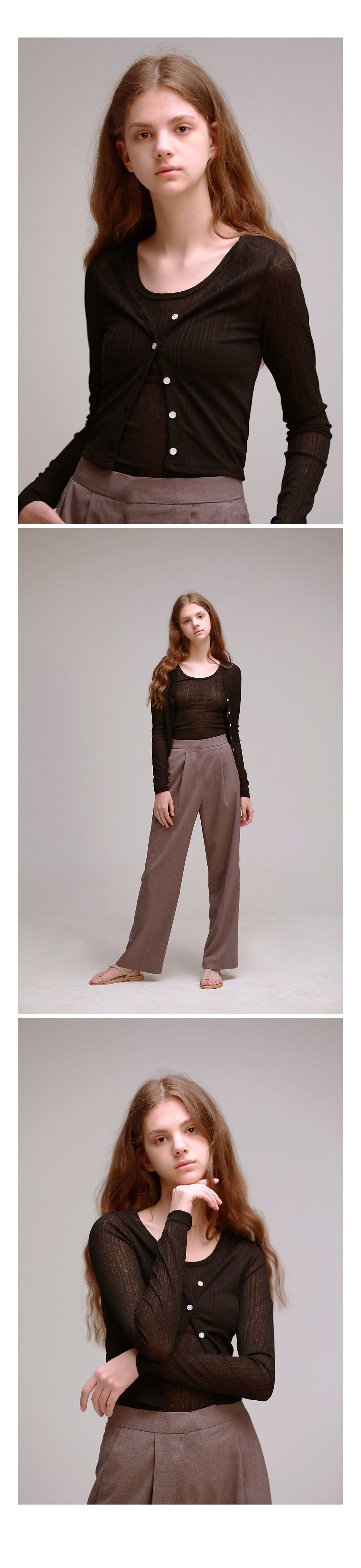 CROP CARDIGAN SLEEVELESS SET (4COLOR) - 감도 깊은 취향 셀렉트샵 29CM