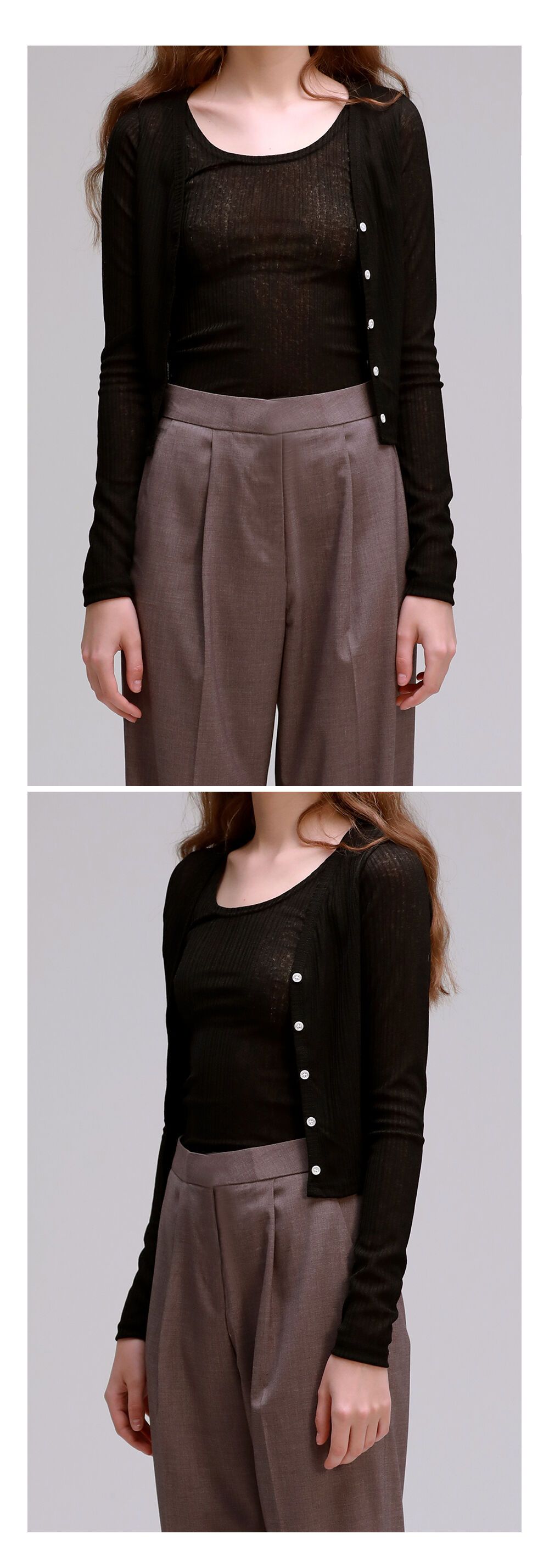 CROP CARDIGAN SLEEVELESS SET (4COLOR) - 감도 깊은 취향 셀렉트샵 29CM