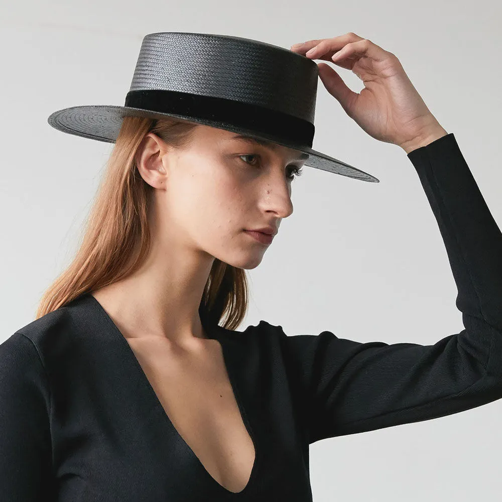 Boater hat ( black ) - 감도 깊은 취향 셀렉트샵 29CM