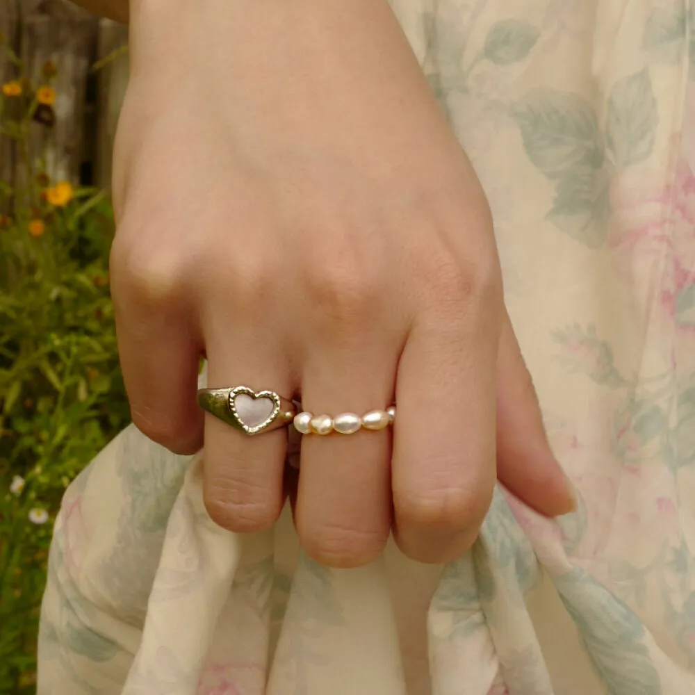 mini stone heart bold ring - 감도 깊은 취향 셀렉트샵 29CM