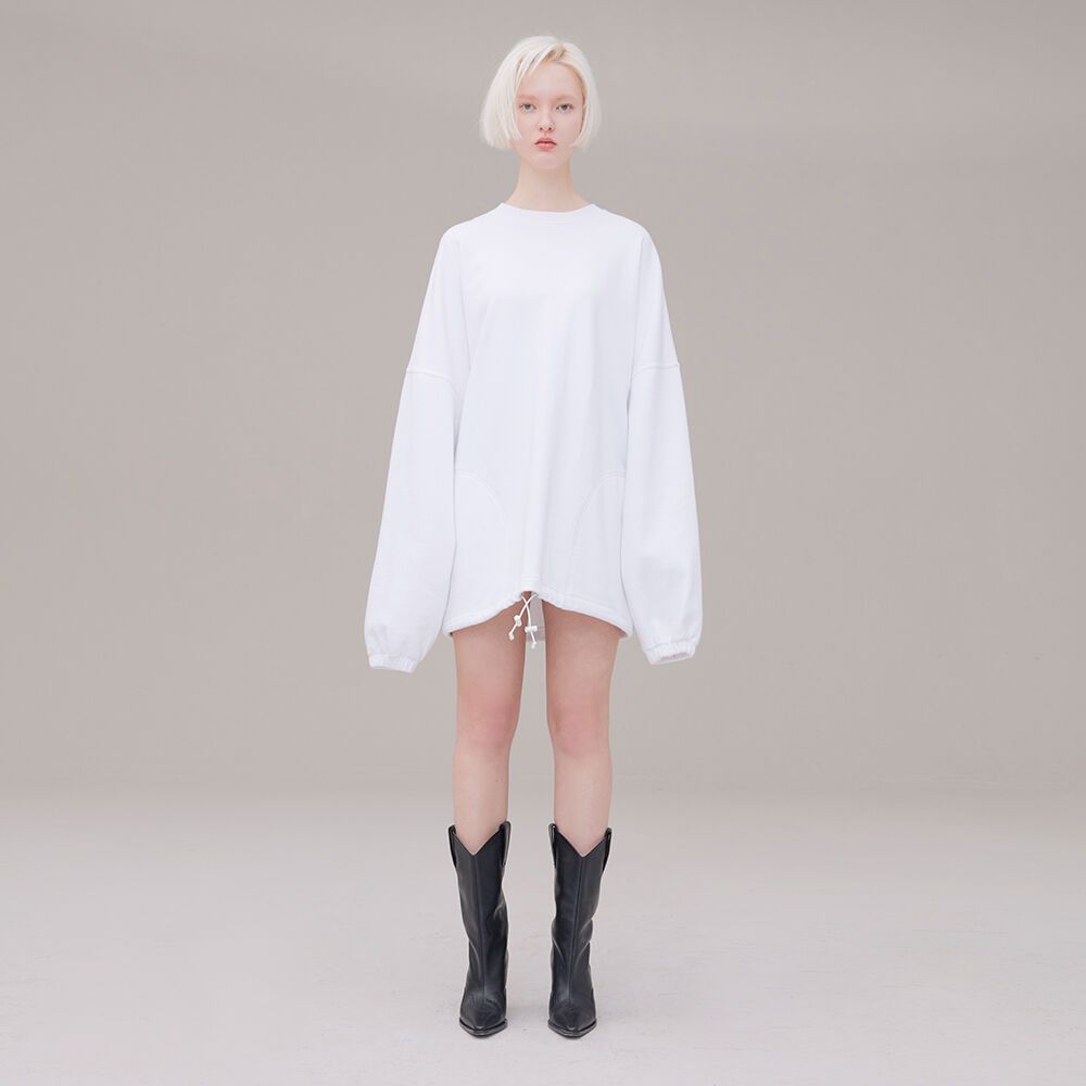 [MUDIDI] Over size sweat shirt 001 White - 감도 깊은 취향 셀렉트샵 29CM