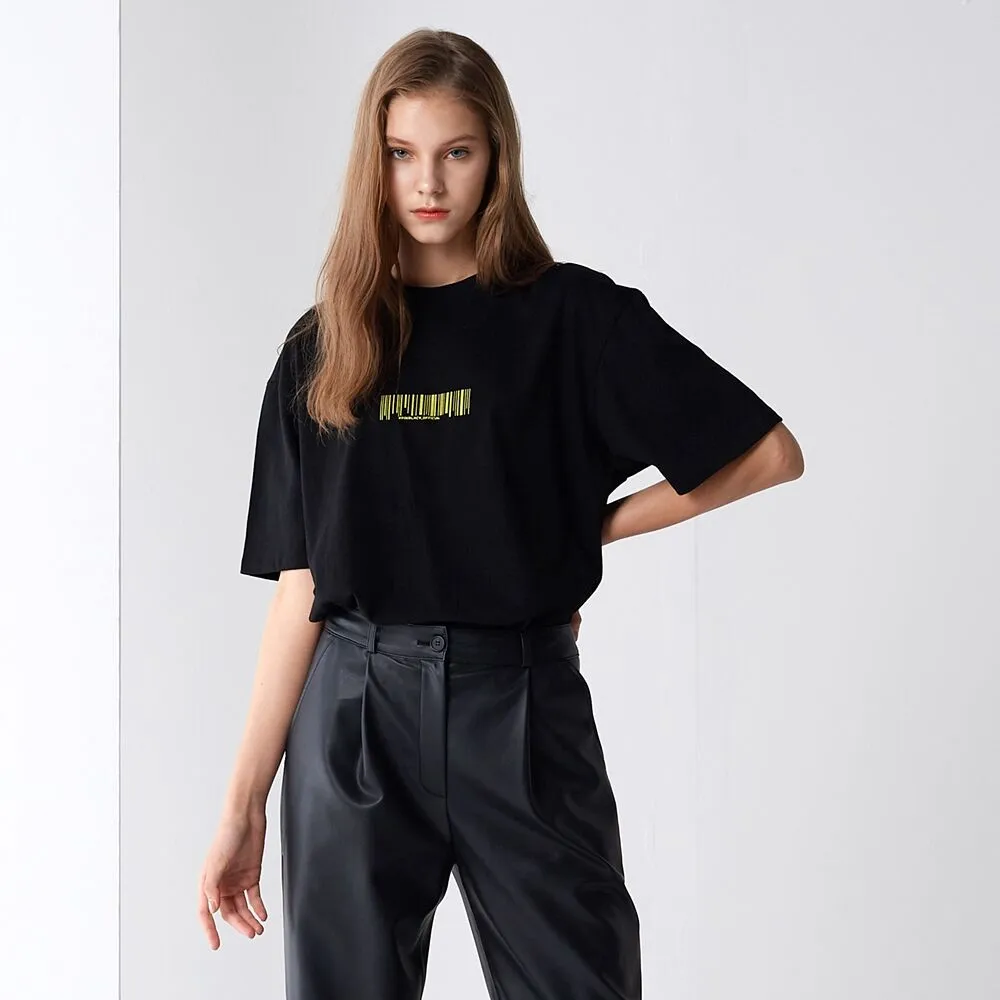 BAR-CODE SIGNATURE T-SHIRTS BLACK - 감도 깊은 취향 셀렉트샵 29CM