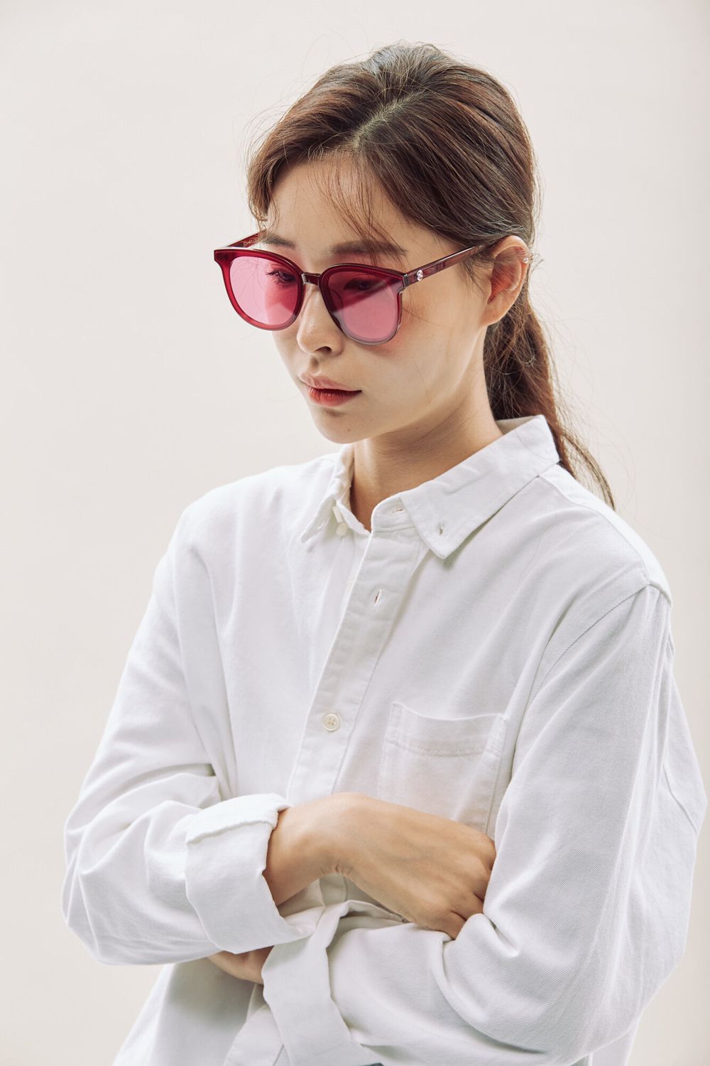 SPETTRO 오버사이즈 플랫 버건디 틴트 수제 선글라스 CHIC-BDBD [스페트로 시크] - 감도 깊은 취향 셀렉트샵 29CM