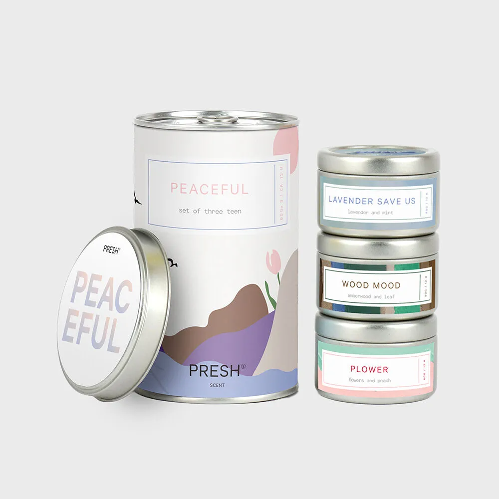 PRESH 캔들 Peaceful SET 피스풀세트 SMALL 캔들 3개입 - 감도 깊은 취향 셀렉트샵 29CM
