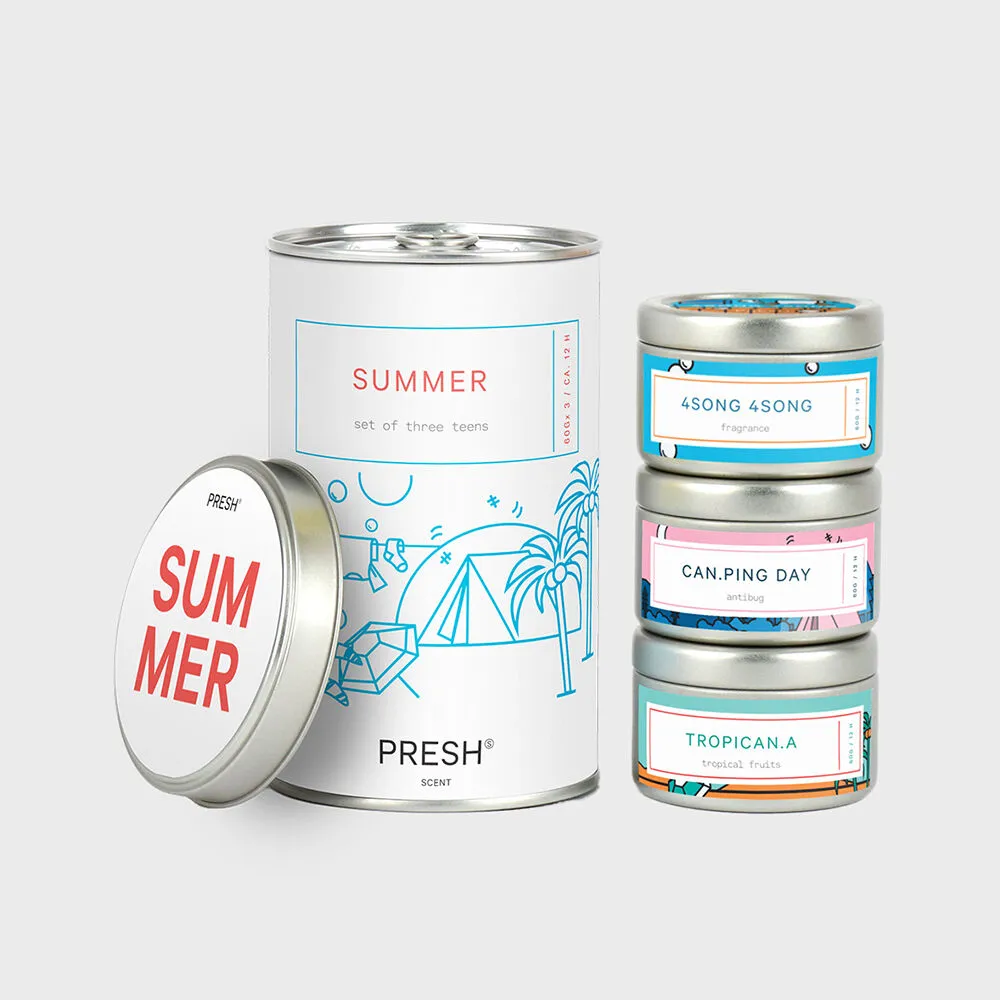 PRESH 캔들 summer SET 썸머세트 SMALL 캔들 3개입 - 감도 깊은 취향 셀렉트샵 29CM