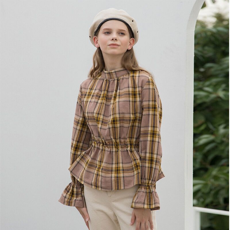 HIGH NECK STRING BLOUSE BROWN - 감도 깊은 취향 셀렉트샵 29CM