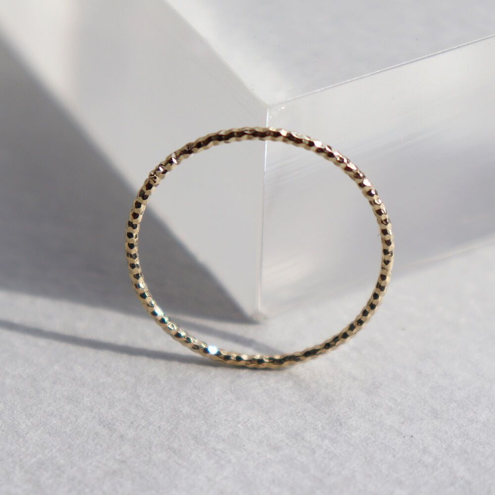 Cutting simple line 14k gold Ring 컷팅라인 14k실반지 - 감도 깊은 취향 셀렉트샵 29CM