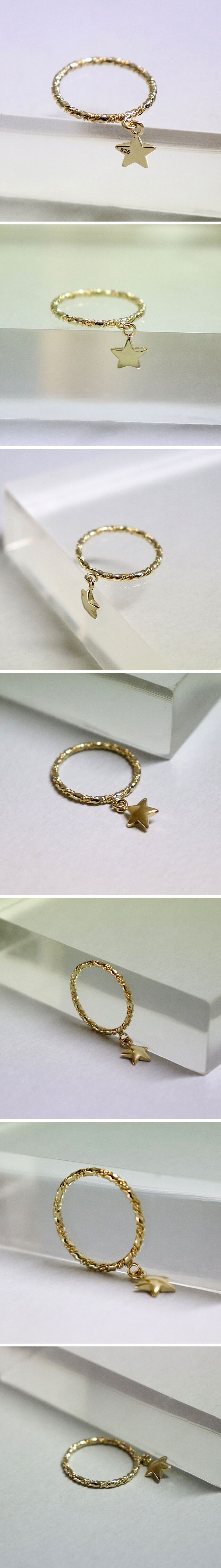 Double twist star drop Ring 더블 트위스트 링 별 달랑이 반지 - 감도 깊은 취향 셀렉트샵 29CM