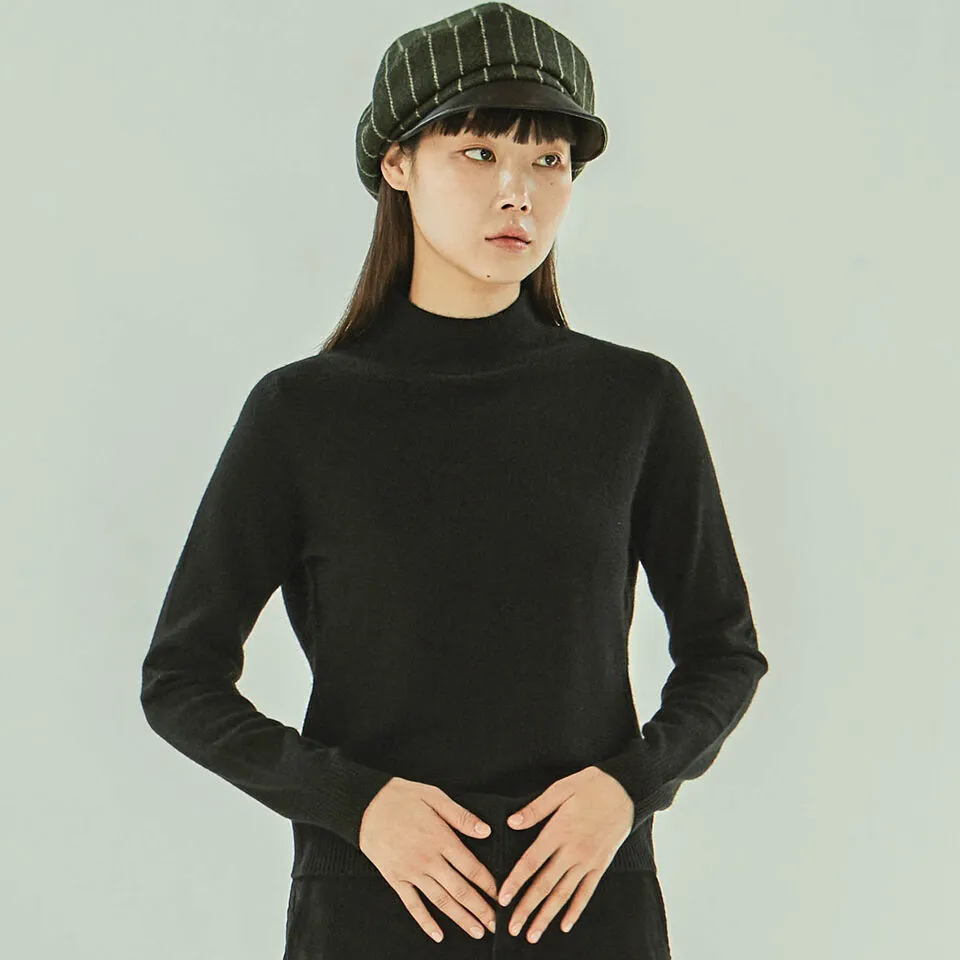 CASHMERE HALF TURTLENECK BLACK KNIT - 감도 깊은 취향 셀렉트샵 29CM