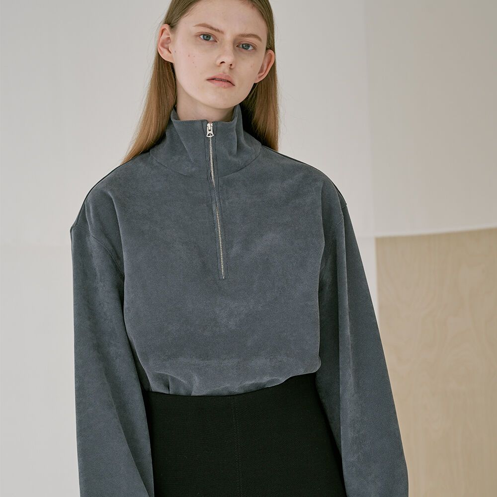 HIGH NECK ZIPPER SHIRTS_KHAKIGREY - 감도 깊은 취향 셀렉트샵 29CM