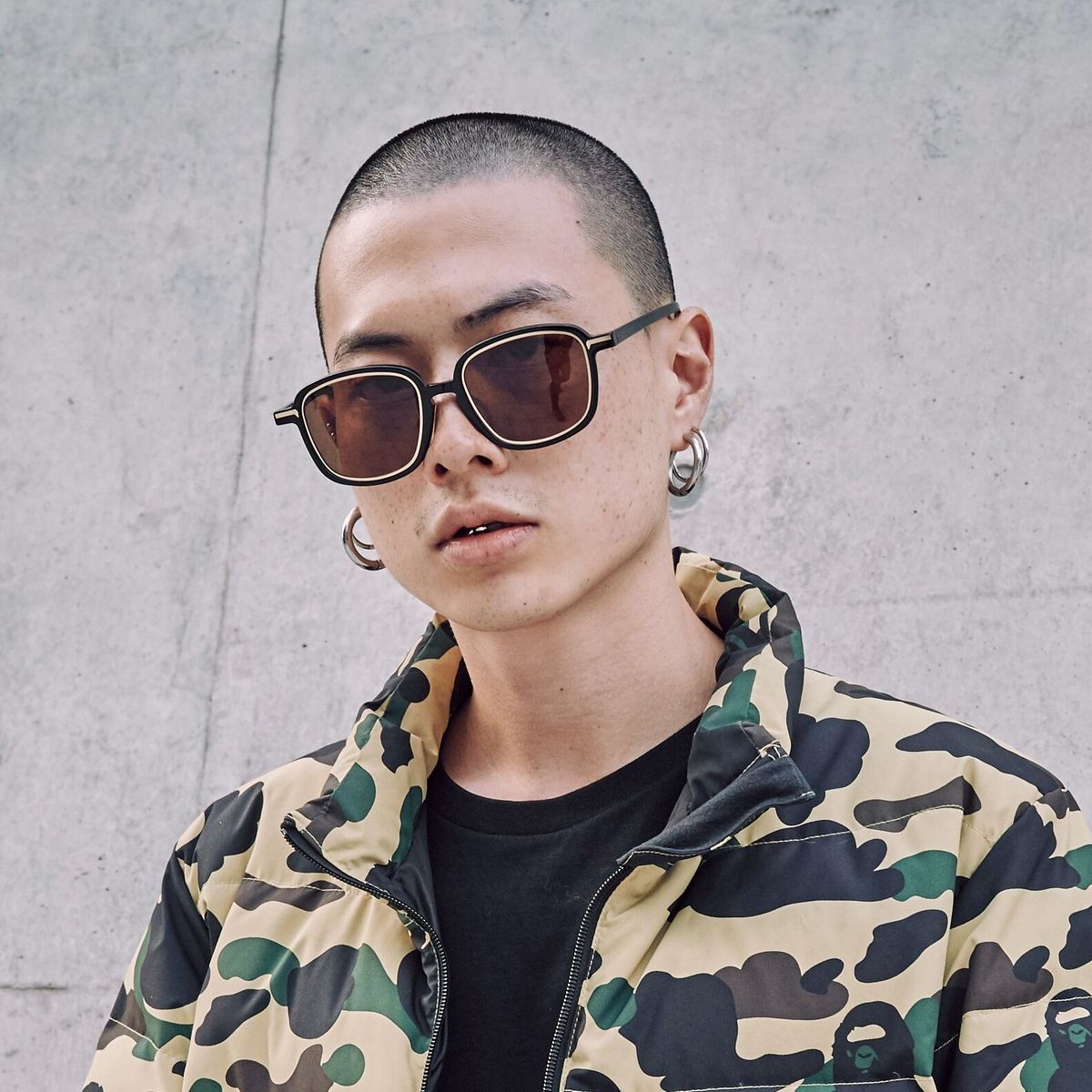 SPETTRO 검정/올리브 사각 뿔테 선글라스 SPUNKIE_DGOL [스페트로_스펑키] - 감도 깊은 취향 셀렉트샵 29CM