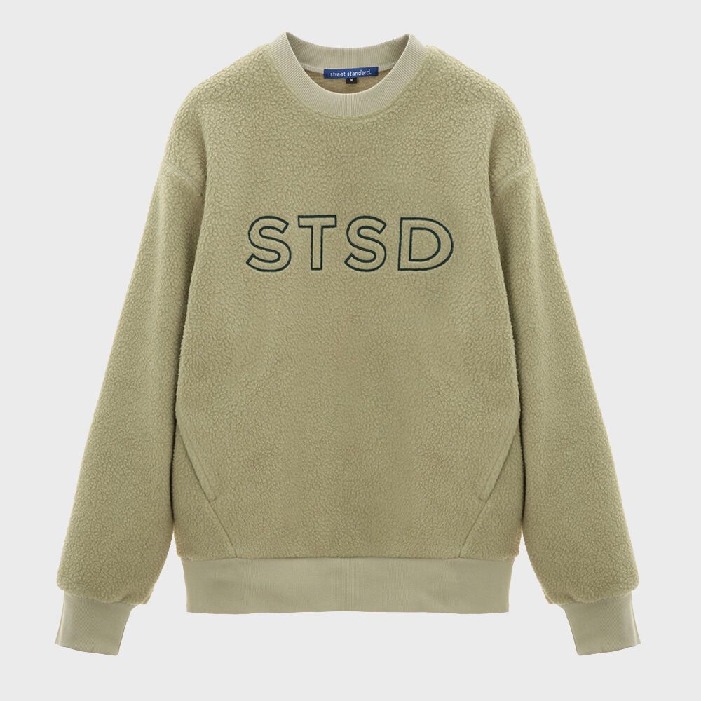 STSD LOGO BOA FLEECE CREWNECK_LIGHT KHAKI - 감도 깊은 취향 셀렉트샵 29CM