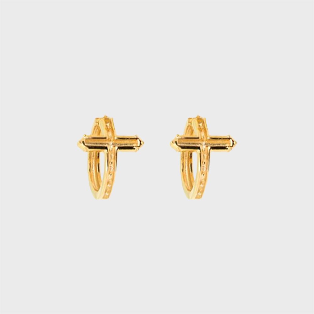 Crossed Ring Earrings [ Gold ] - 감도 깊은 취향 셀렉트샵 29CM