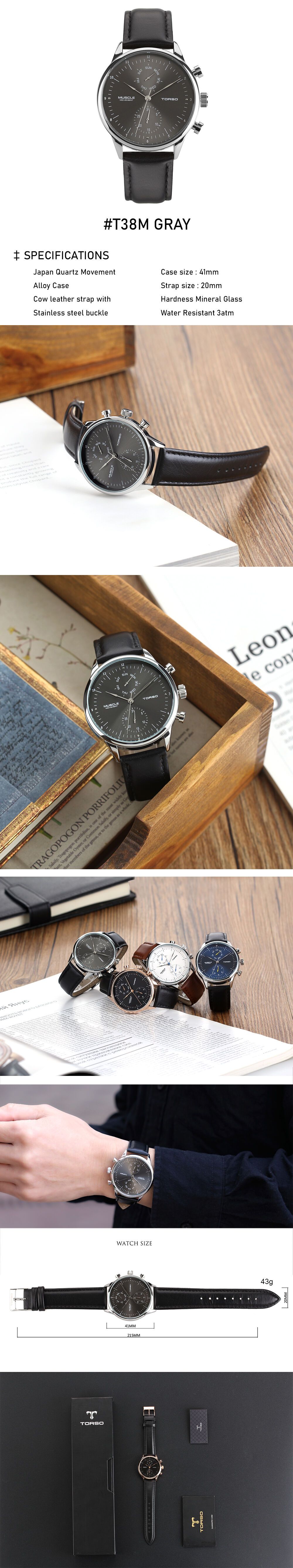 [TORSO] 토르소 Muscle multi 손목시계 T38M GRAY - 감도 깊은 취향 셀렉트샵 29CM