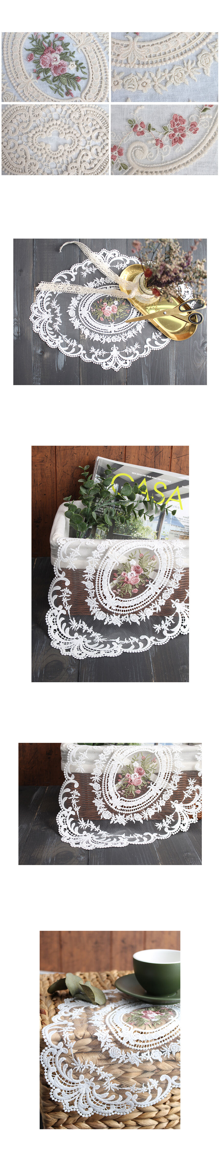 플라워자수 레이스 매트 도일리(3type) - 감도 깊은 취향 셀렉트샵 29CM