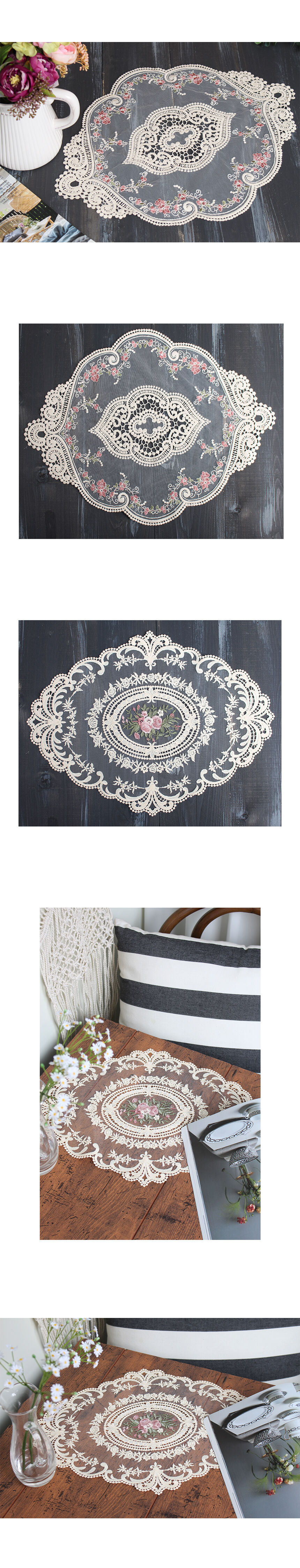 플라워자수 레이스 매트 도일리(3type) - 감도 깊은 취향 셀렉트샵 29CM