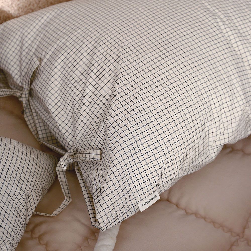 네이비 수수체크 심플라인 모달차렵이불 SS/QK - 감도 깊은 취향 셀렉트샵 29CM