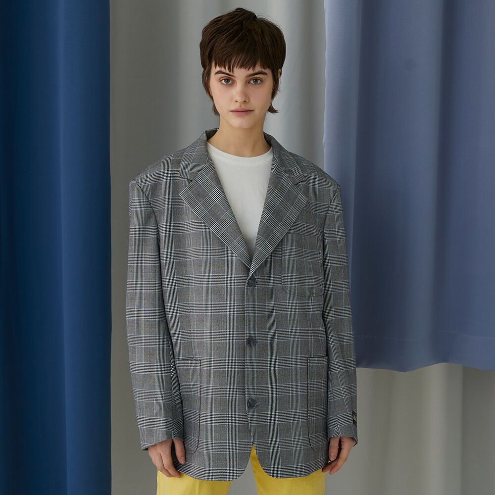 JOSH OVERSIZED BLAZER GRAY CHECK - 감도 깊은 취향 셀렉트샵 29CM