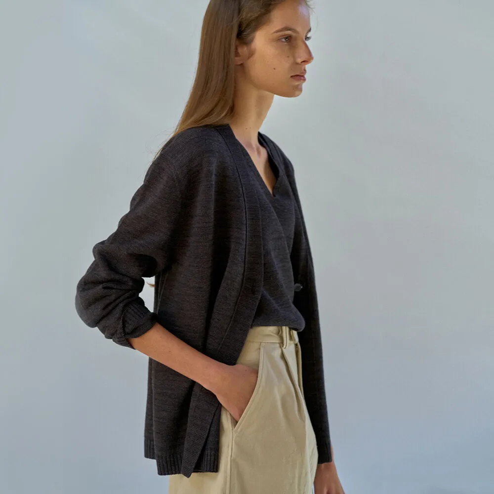 One button paper cardigan (Dark gray) - 감도 깊은 취향 셀렉트샵 29CM