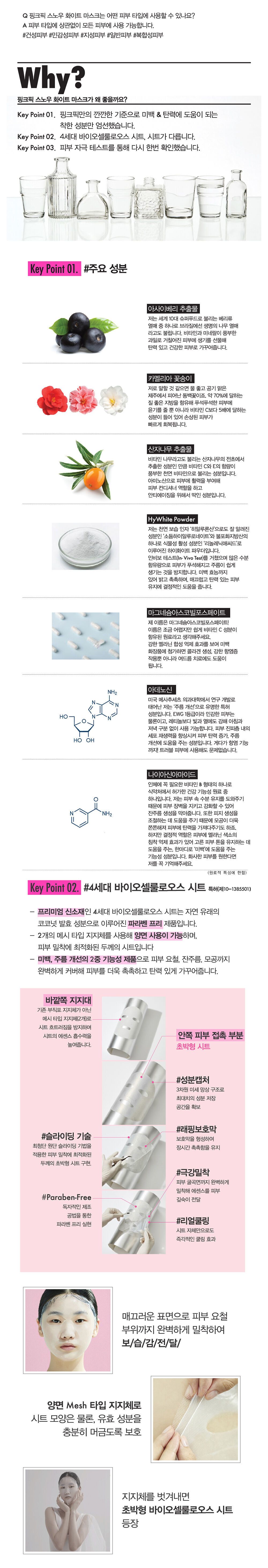 핑크픽 스노우 화이트 마스크 1BOX [5ea] - 감도 깊은 취향 셀렉트샵 29CM