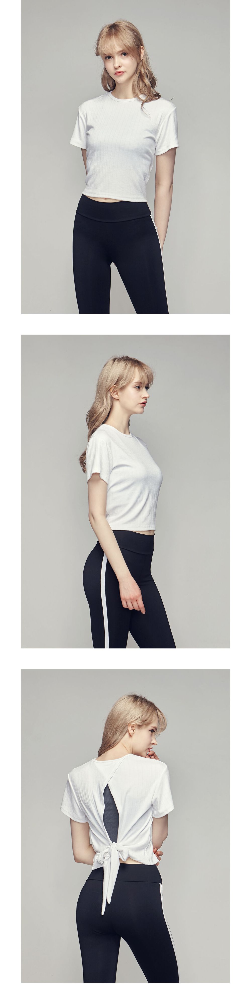 여성 요가복 DEVI-T0025-화이트 필라테스 티셔츠 반팔 - 감도 깊은 취향 셀렉트샵 29CM