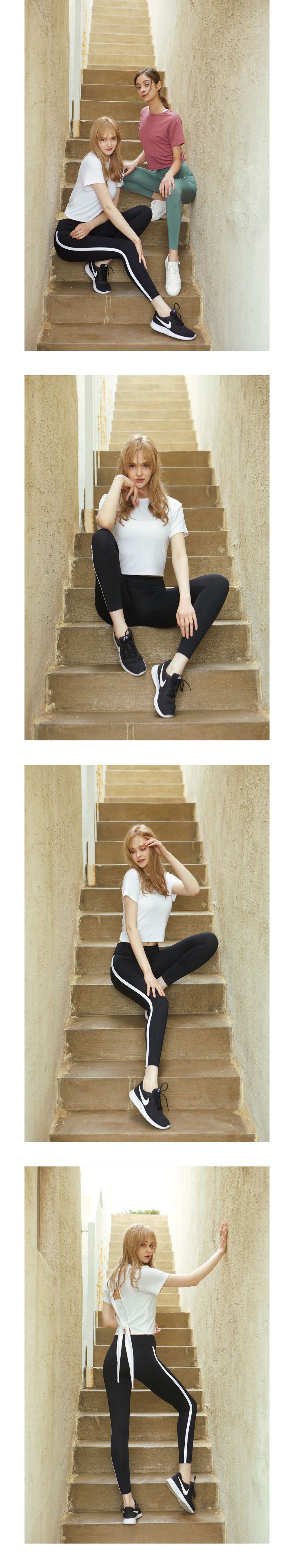 여성 요가복 DEVI-T0025-화이트 필라테스 티셔츠 반팔 - 감도 깊은 취향 셀렉트샵 29CM