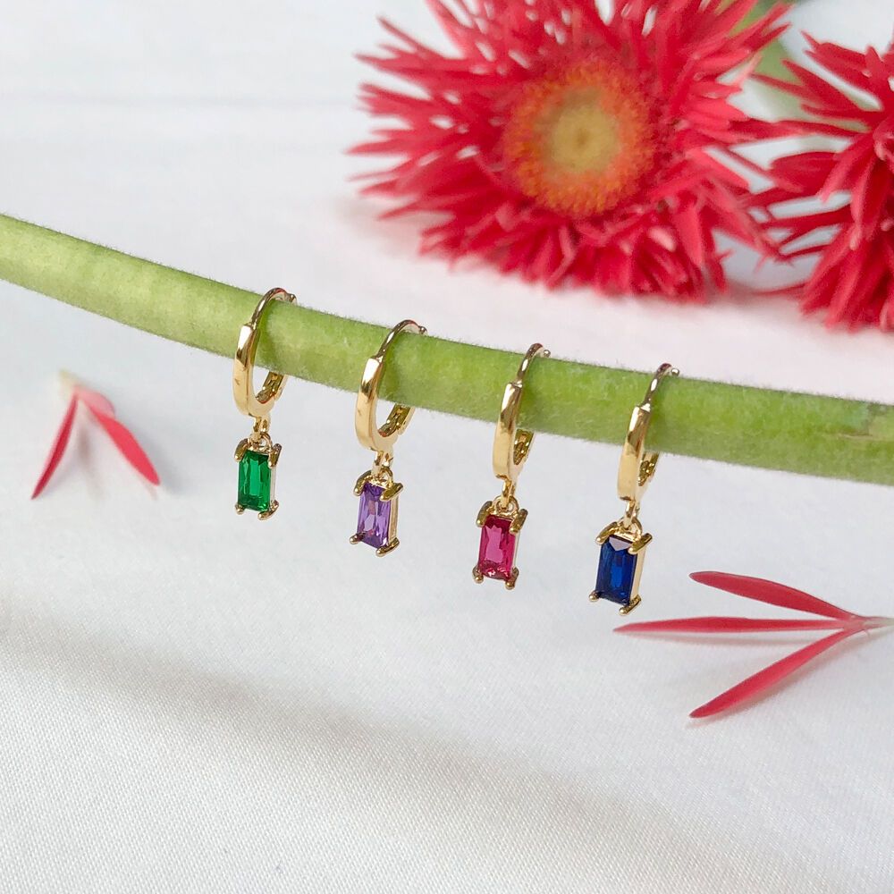 cubic one touch earring (4colors) - 감도 깊은 취향 셀렉트샵 29CM