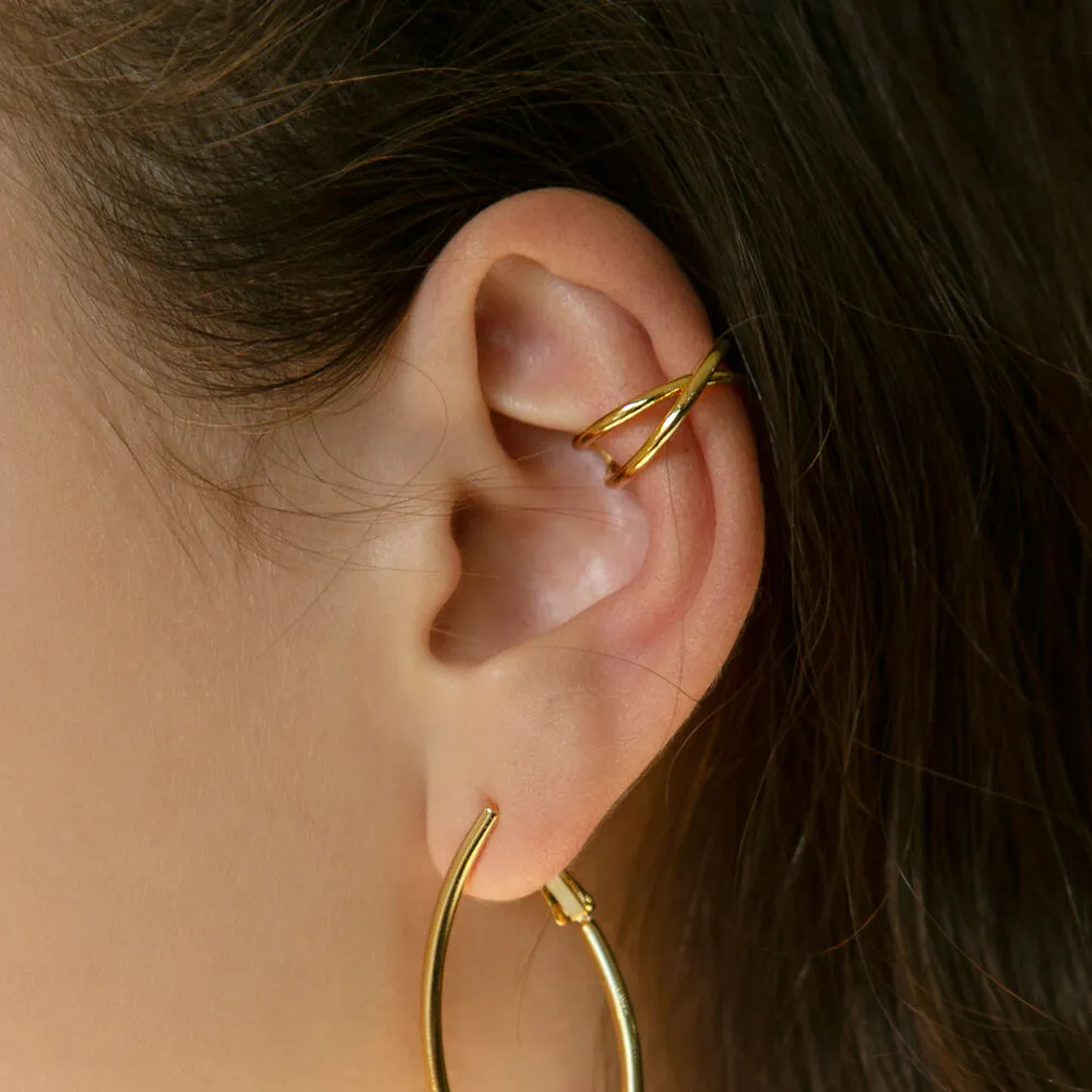 X line circle earcuff (2colors) - 감도 깊은 취향 셀렉트샵 29CM
