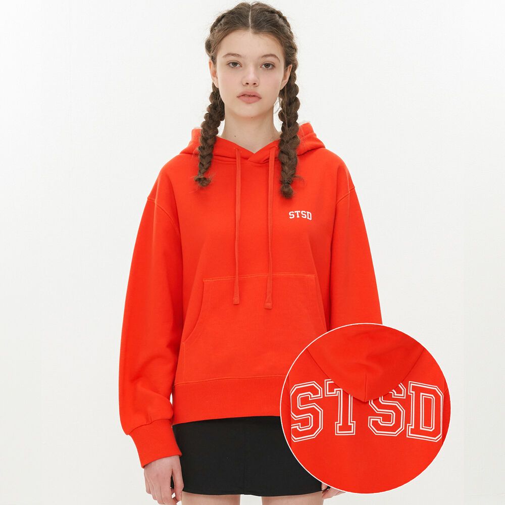 STSD LOGO C/MIXEDHOODIE-CHERRY RED - 감도 깊은 취향 셀렉트샵 29CM