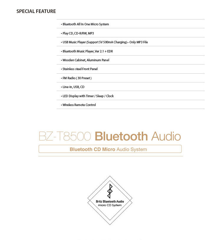 브리츠 오디오 BZ-T8500 - 감도 깊은 취향 셀렉트샵 29CM