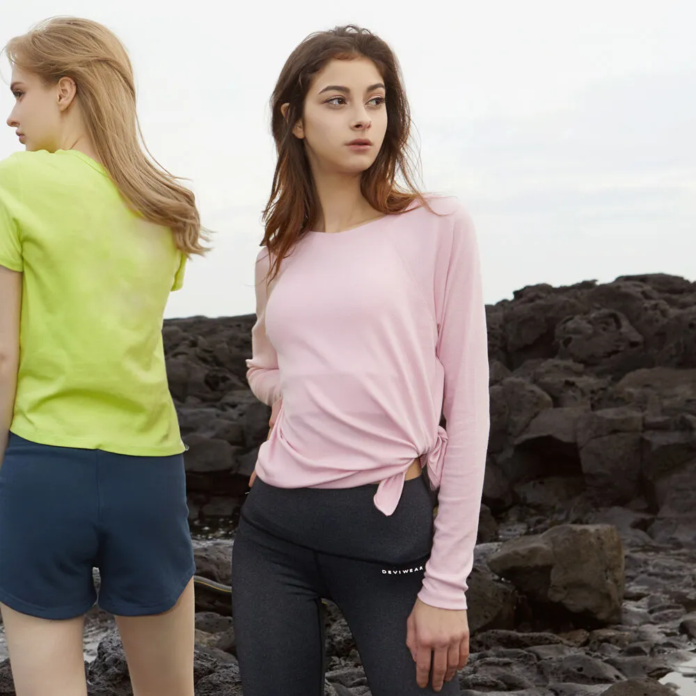 여성 요가복 DEVI-T0027-핑크 필라테스 커버업 티셔츠 - 감도 깊은 취향 셀렉트샵 29CM