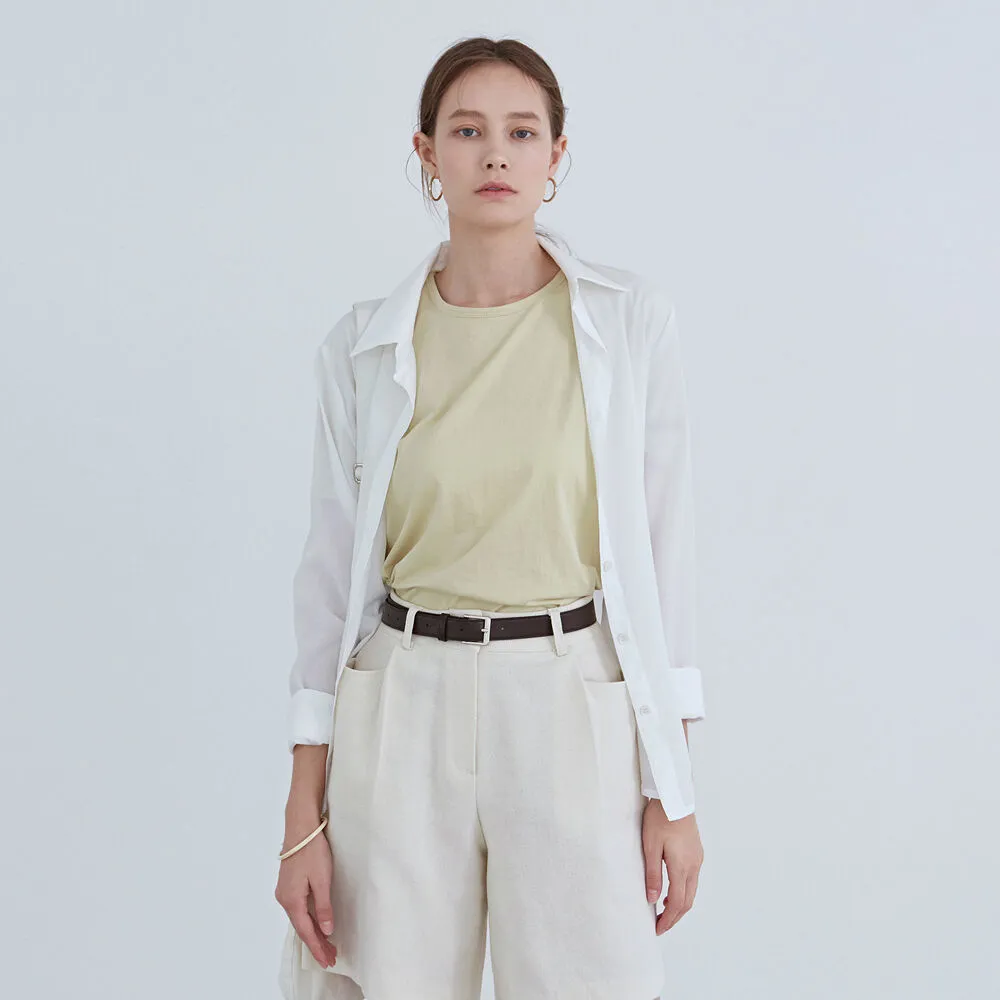 AIR SILKY BASIC SHIRT_WHITE - 감도 깊은 취향 셀렉트샵 29CM