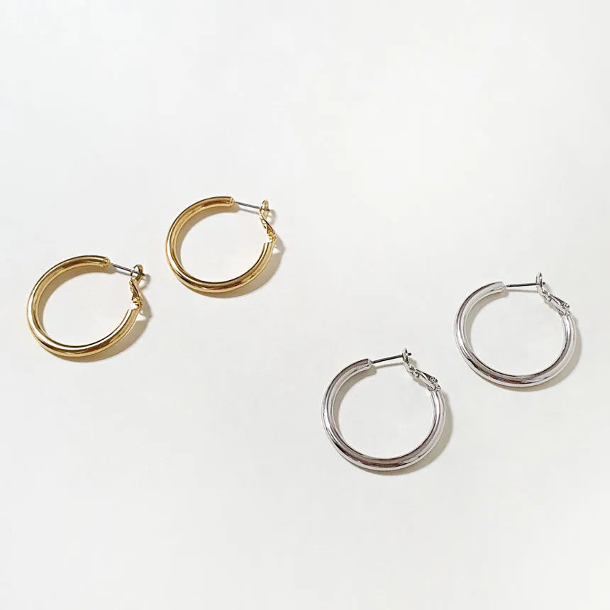 안은진,설인아,장희령 착용 Simple Basic Ring Earring - 감도 깊은 취향 셀렉트샵 29CM