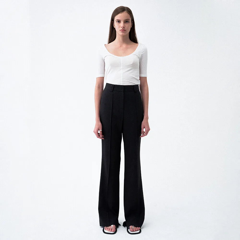 Pin Tuck Slit Slacks Black - 감도 깊은 취향 셀렉트샵 29CM