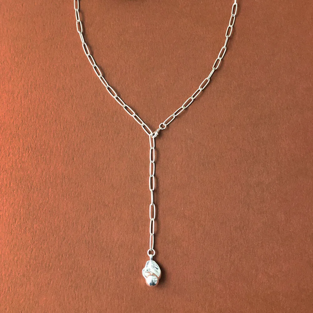 [삿치] BUMPY Y DROP SILVER CHAIN 범피 와이드롭 실버체인 목걸이 - 감도 깊은 취향 셀렉트샵 29CM