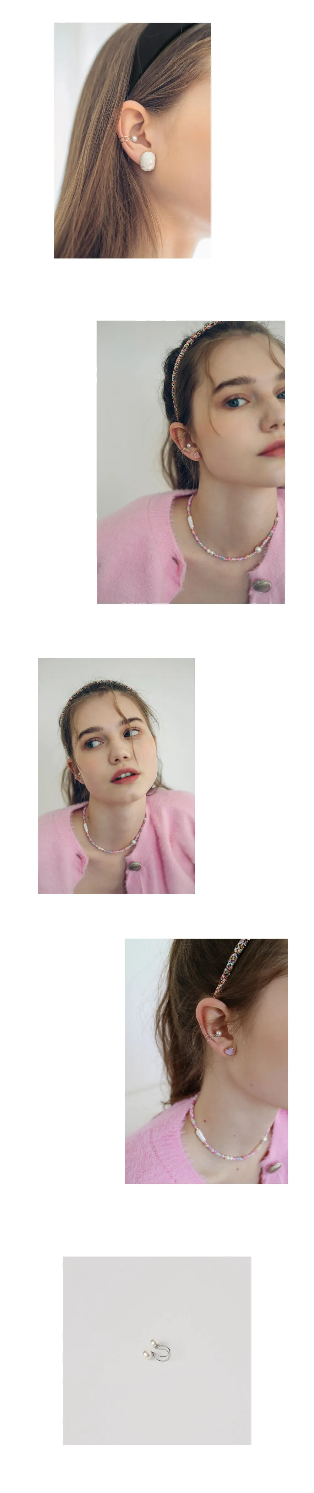 two line pearl earcuff (2colors) - 감도 깊은 취향 셀렉트샵 29CM