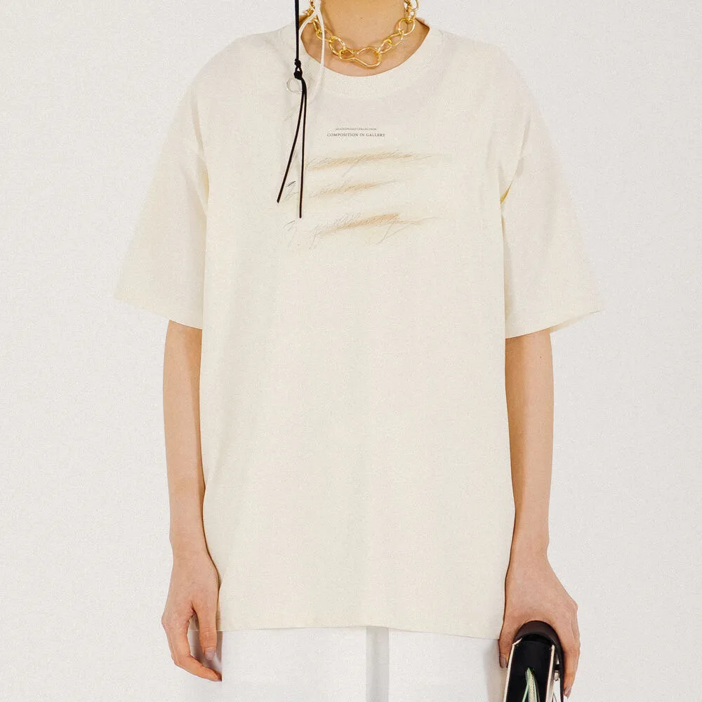 UNISEX LETTERING HAND DRAWING T-SHIRT - 감도 깊은 취향 셀렉트샵 29CM