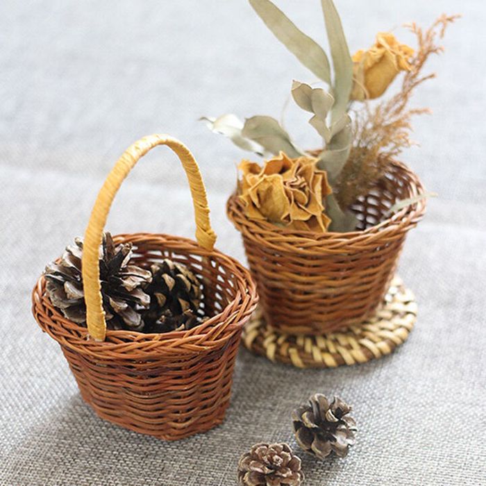 미니 라탄바구니 미니어처 1p(2type) - 감도 깊은 취향 셀렉트샵 29CM