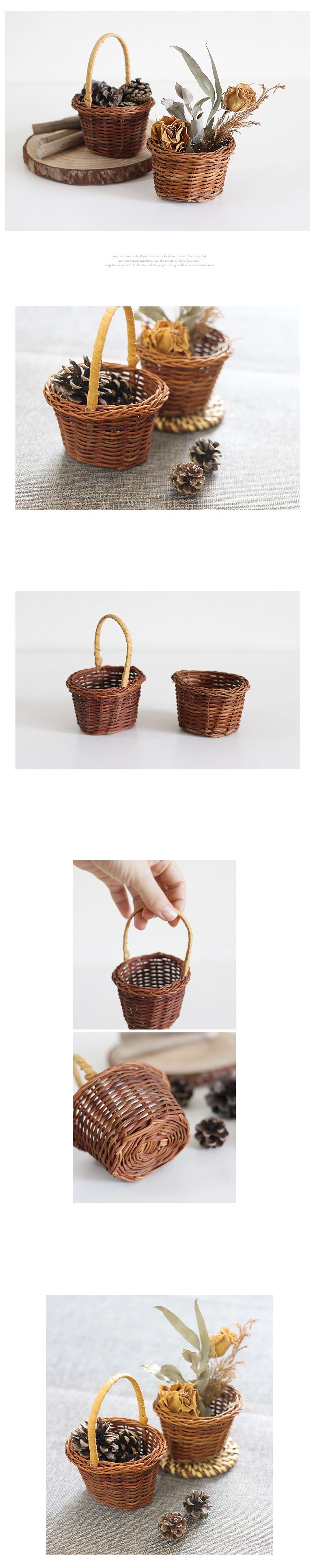 미니 라탄바구니 미니어처 1p(2type) - 감도 깊은 취향 셀렉트샵 29CM