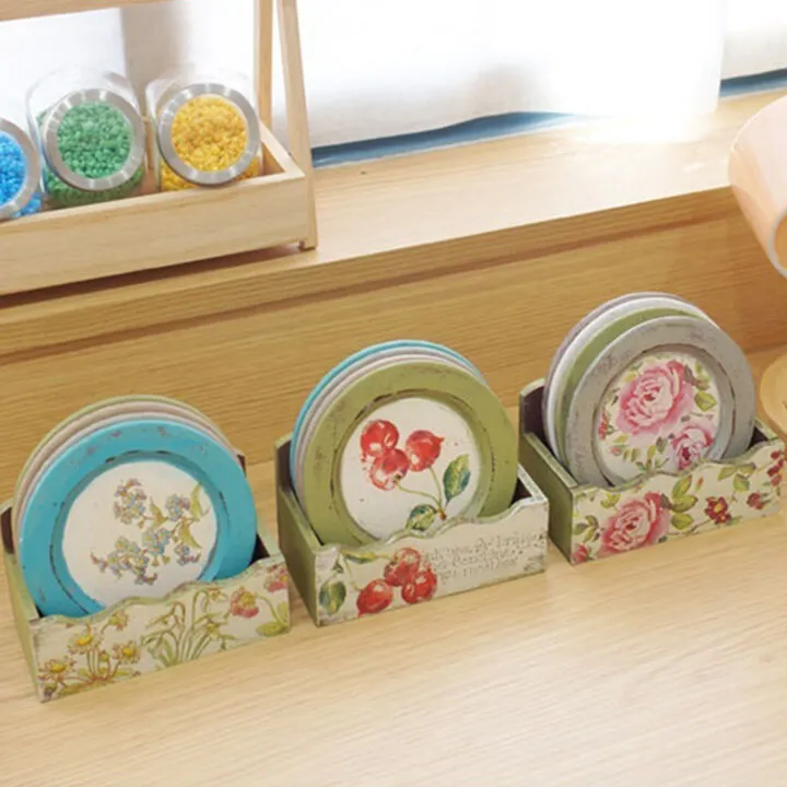 빈티지 우드 컵받침 4p set(3type) - 감도 깊은 취향 셀렉트샵 29CM