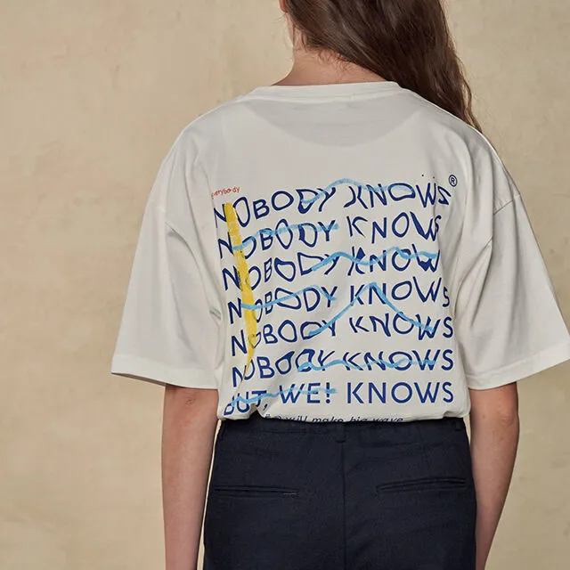 UNISEX LE Wave Hand Write T-shirts_White - 감도 깊은 취향 셀렉트샵 29CM
