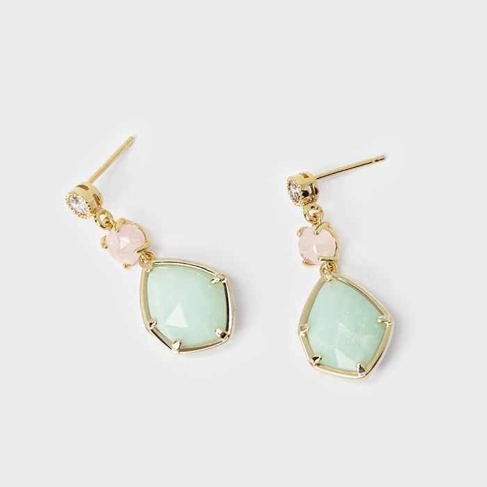 Amazonite dangle earrings - 감도 깊은 취향 셀렉트샵 29CM
