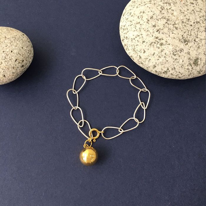 [삿치] OVAL SILVER BALL BANGLE 오발 실버체인 볼장식 뱅글팔찌 - 감도 깊은 취향 셀렉트샵 29CM