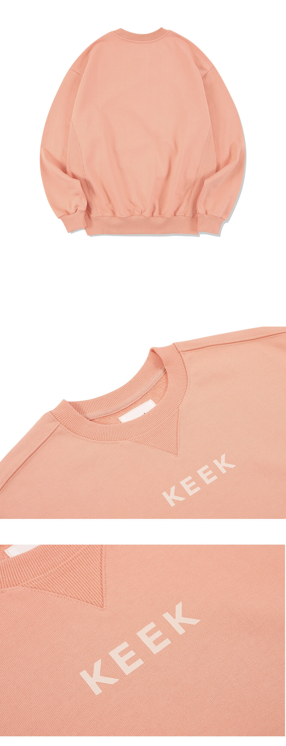 keek 로고 맨투맨 - Coral Pink - 감도 깊은 취향 셀렉트샵 29CM