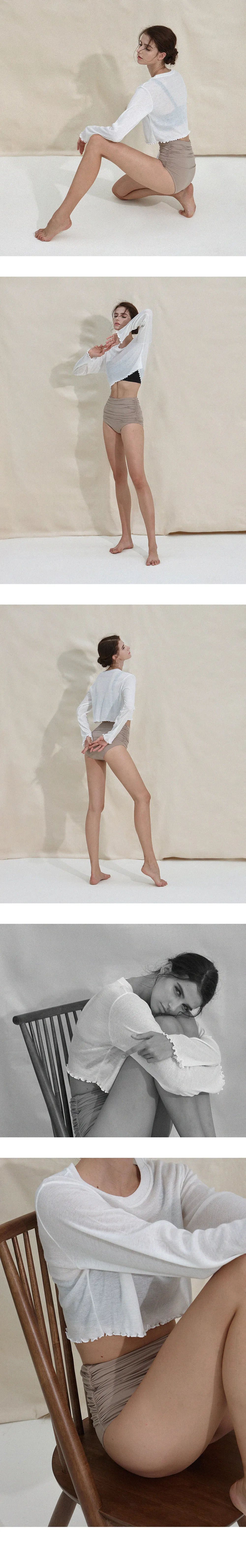 뉴웨이브 홀릭크롭 긴팔티 DEVI-T0047-화이트 - 감도 깊은 취향 셀렉트샵 29CM