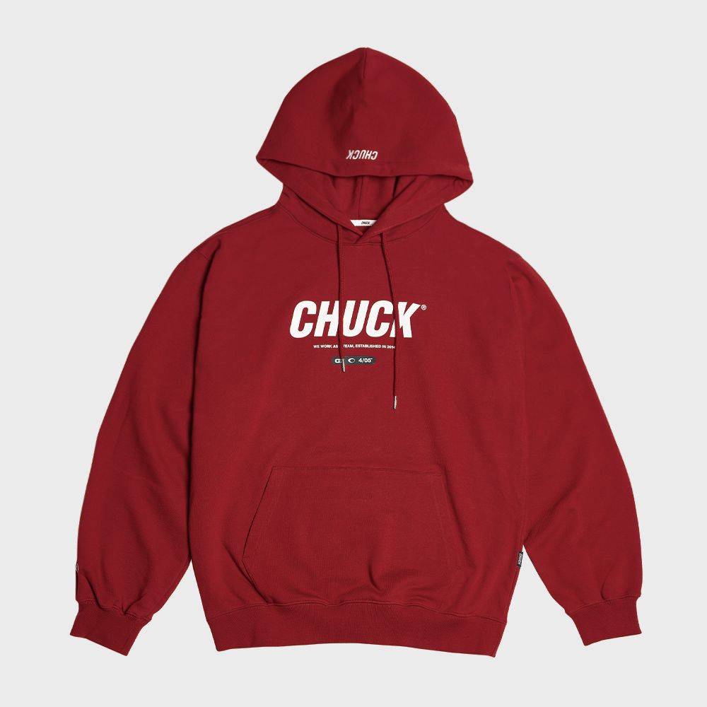 [ESSENTIAL] CHUCK SIGNATURE LOGO HOODIE (DEAD ROSE) - 감도 깊은 취향 셀렉트샵 29CM