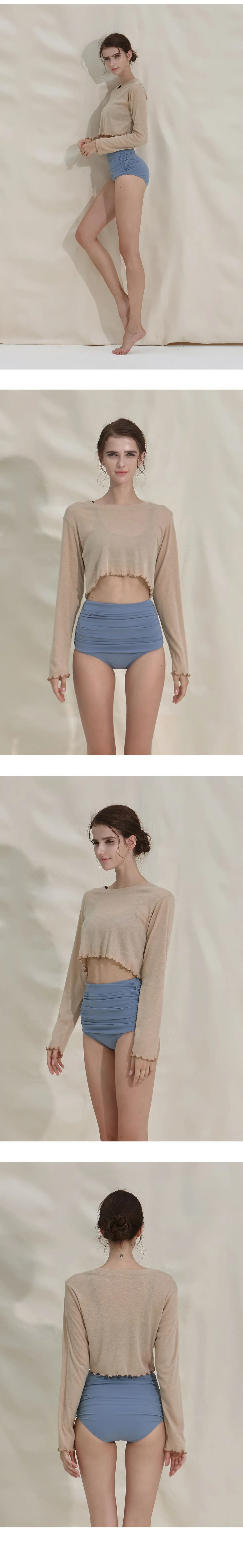 뉴웨이브 홀릭크롭 긴팔티 DEVI-T0047-베이지 - 감도 깊은 취향 셀렉트샵 29CM