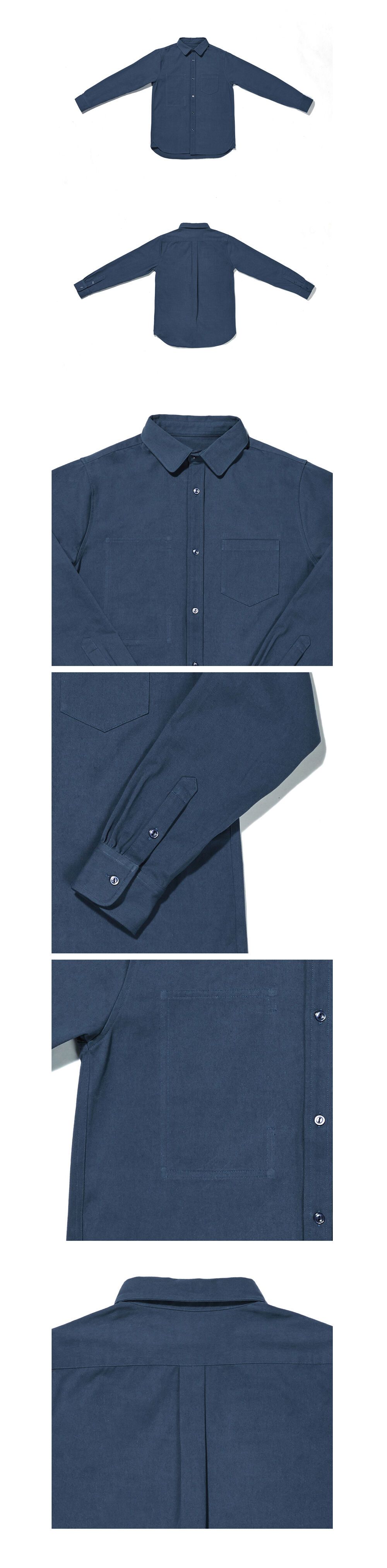 HIDDEN POCKET SHIRT_blue (man) - 감도 깊은 취향 셀렉트샵 29CM