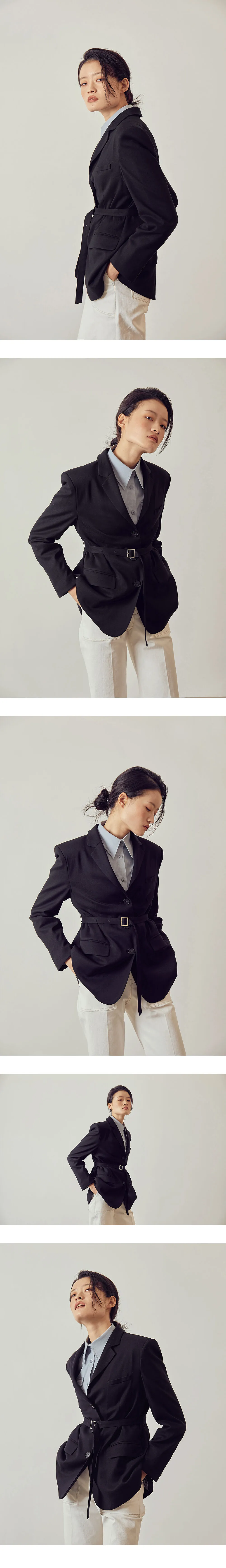 BASIC BELTED BLAZER [BLACK] - 감도 깊은 취향 셀렉트샵 29CM